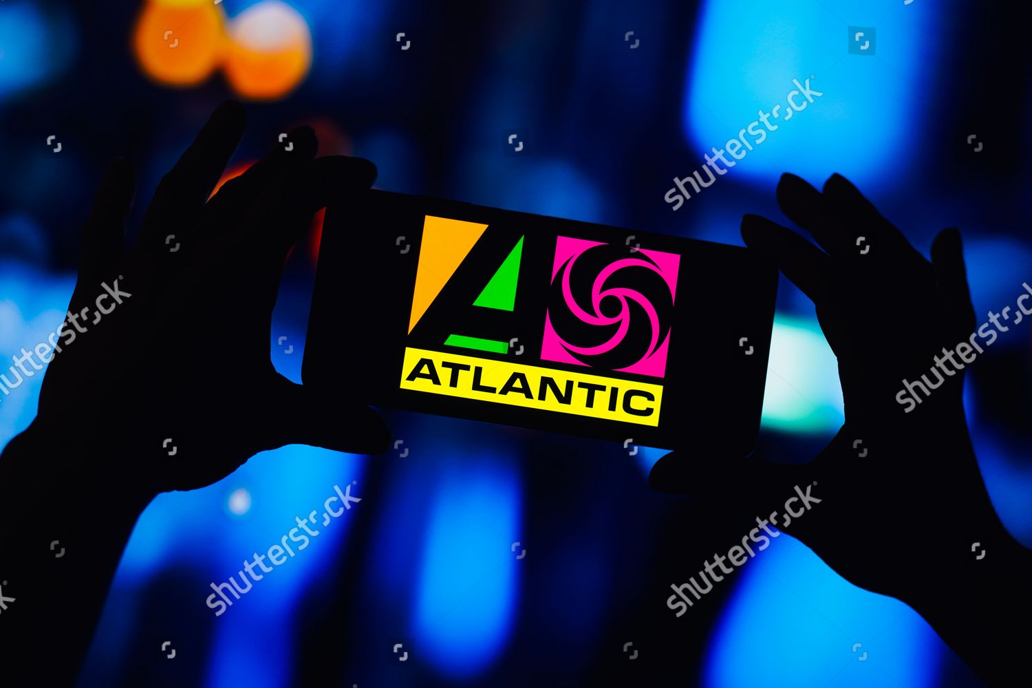 This Photo Illustration Atlantic Records Logo Editorial Stock Photo ...