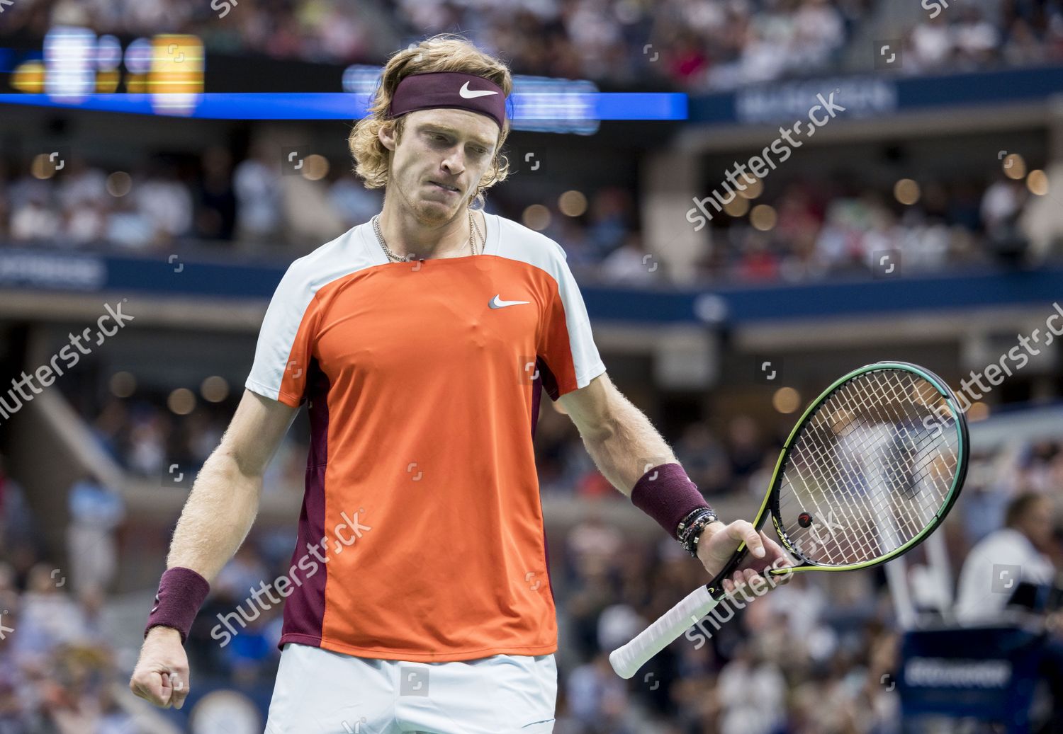 Andrey Rublev Russia Reacts After Losing Editorial Stock Photo - Stock ...