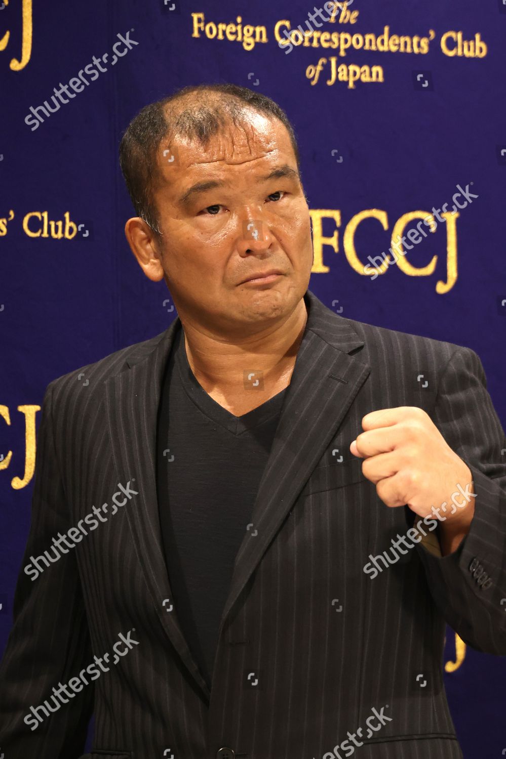 Japanese Professional Wrestler Masato Tanaka Poses Editorial Stock ...