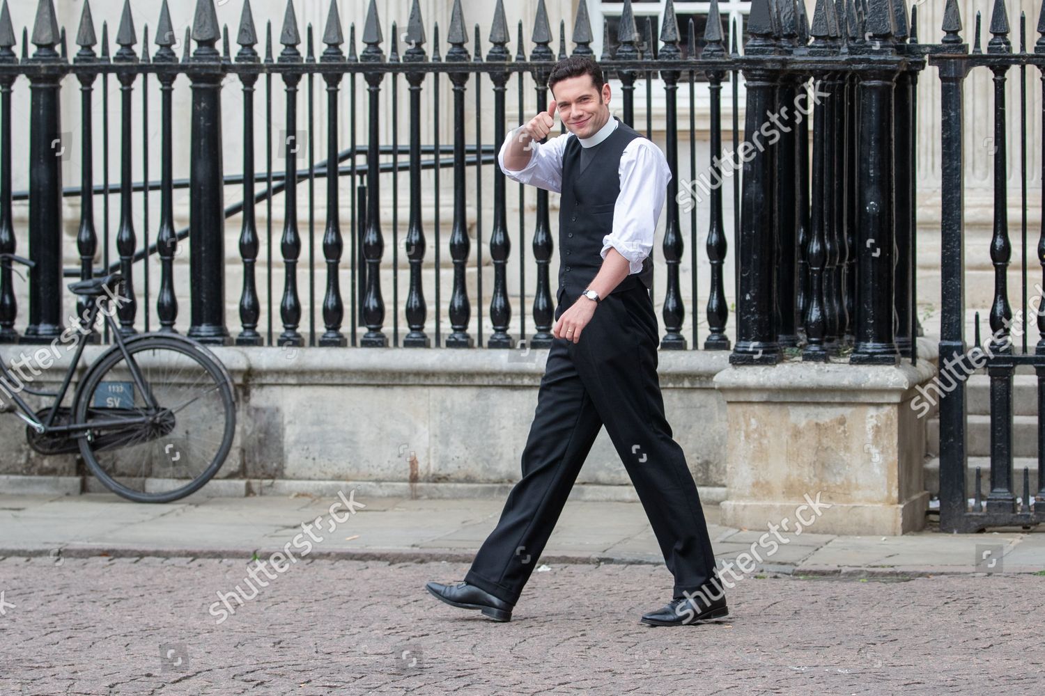 Tom Brittney Vicar Filming New Series Editorial Stock Photo - Stock ...
