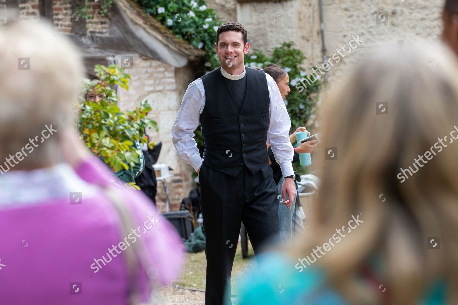 Tom Brittney Vicar Filming New Series Editorial Stock Photo - Stock ...