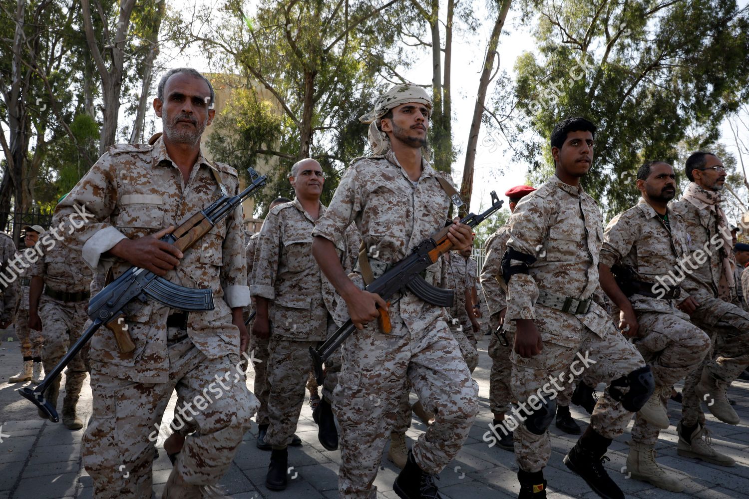 Houthi Forces March During Military Parade Editorial Stock Photo ...
