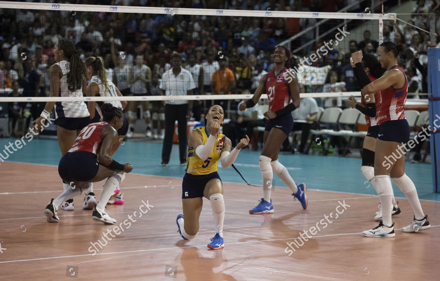 Dominican Republic Womens Volleyball Team Celebrates Editorial Stock ...