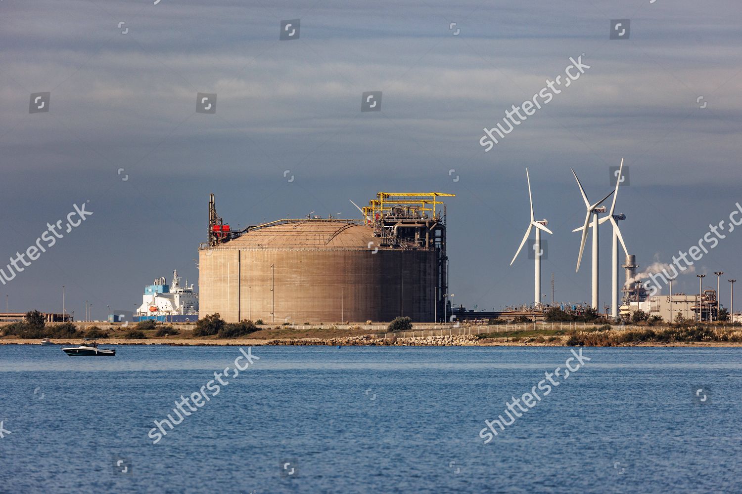 Fos Cavaou Elengy Lng Terminal Grand Editorial Stock Photo - Stock ...
