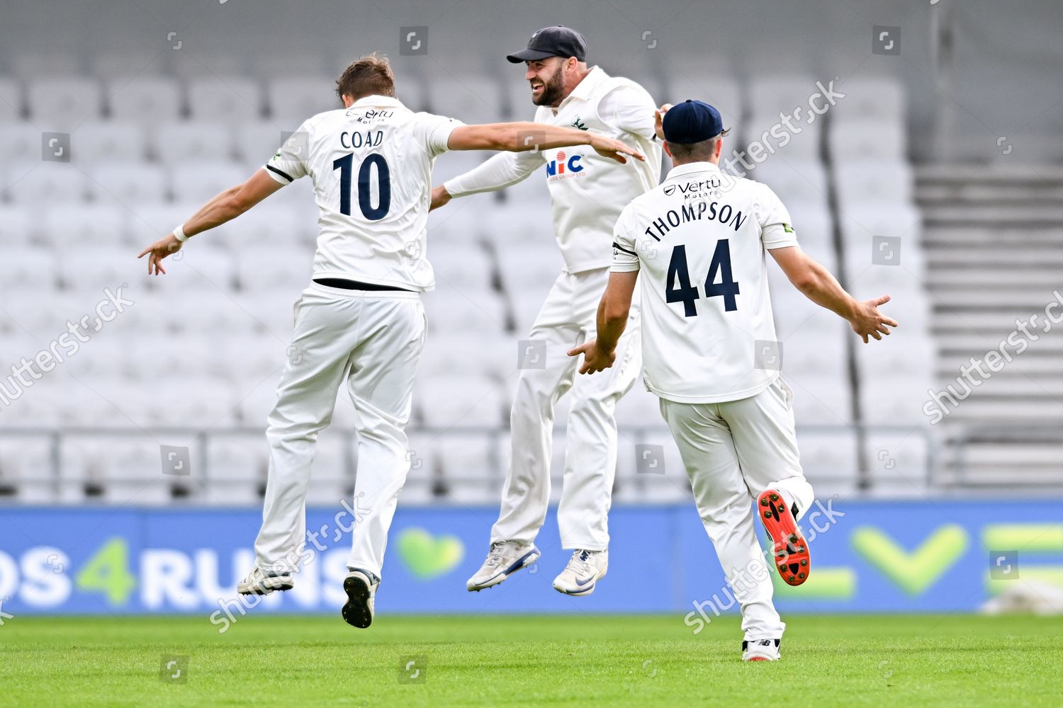 Yorkshires Ben Coad Celebrates Teammates After Editorial Stock Photo ...