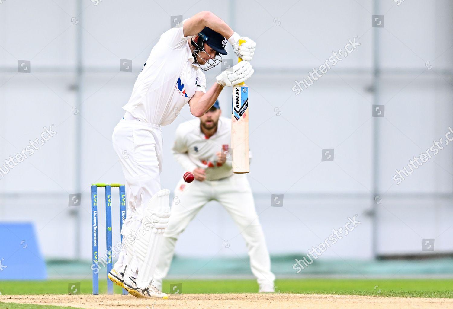 Yorkshires Finlay Bean Defends His Wicket Editorial Stock Photo - Stock ...