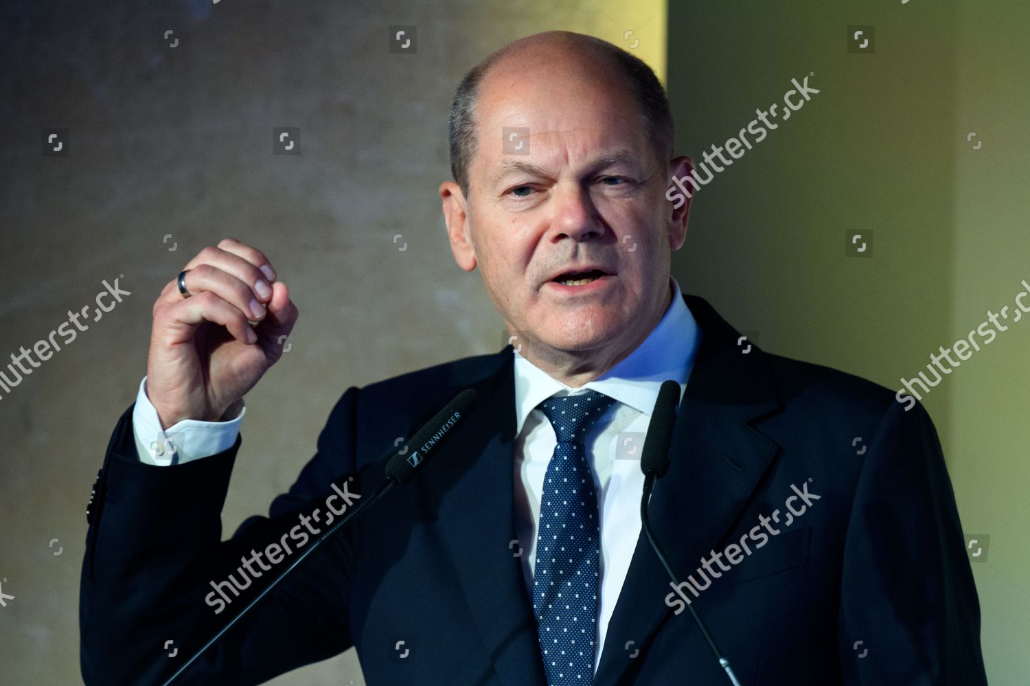 German Chancellor Olaf Scholz Speaks Award Editorial Stock Photo ...