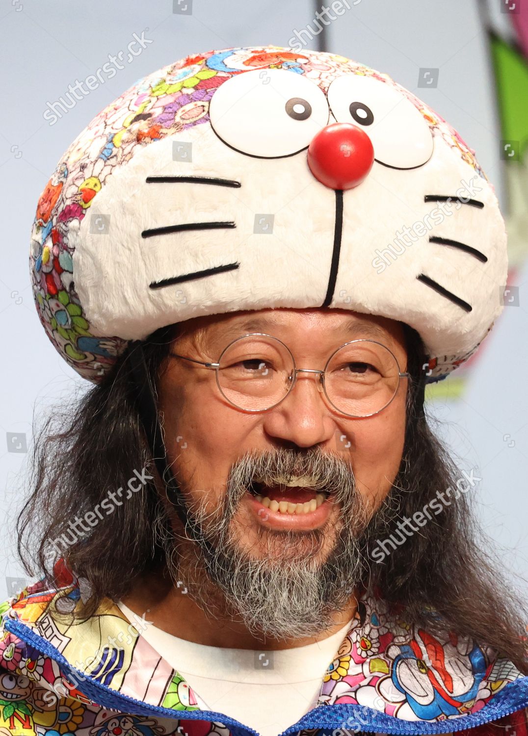 Japanese Contemporary Artist Takashi Murakami Poses Editorial Stock