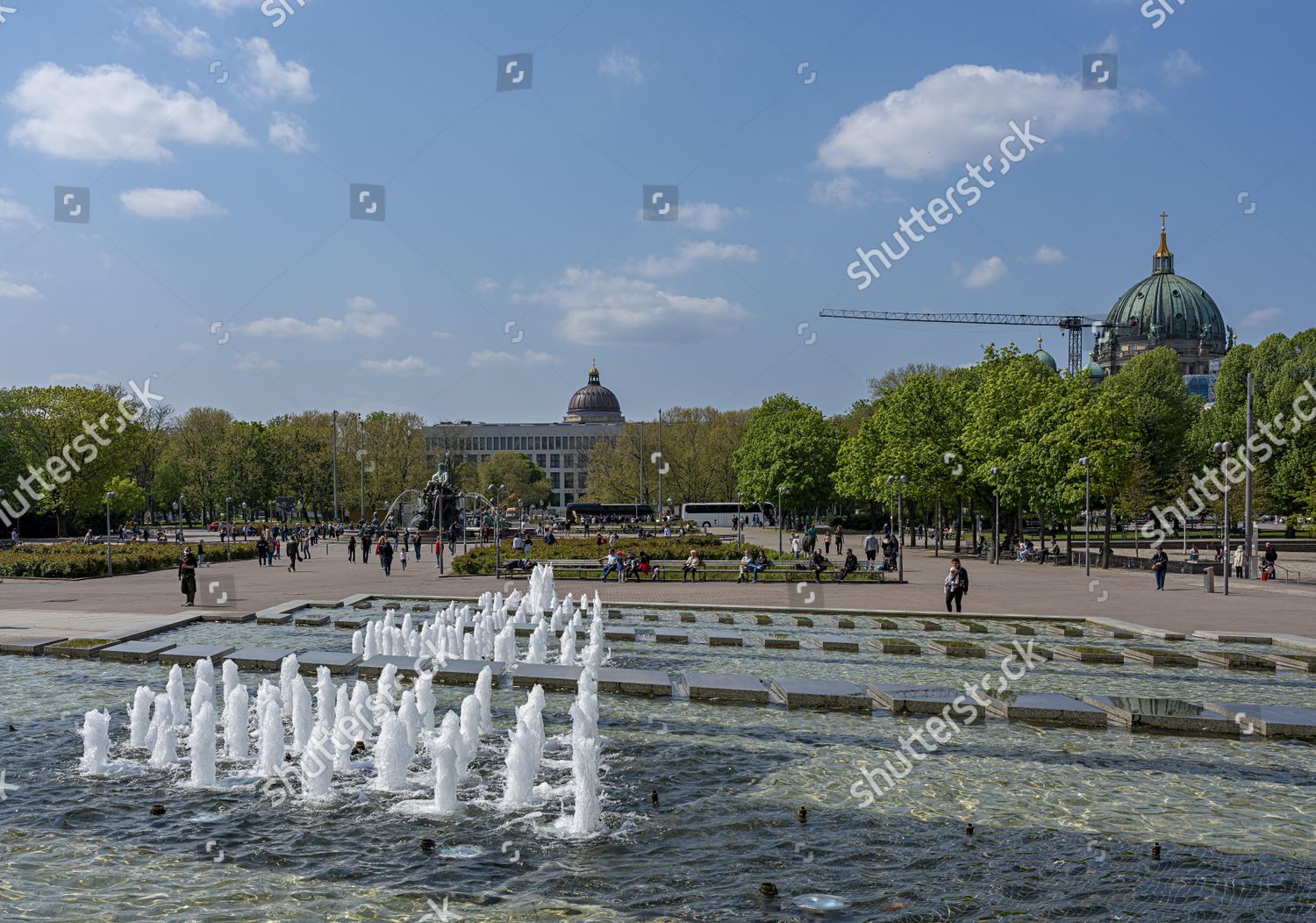 Fountains Water Fountains Alexanderplatz Berlin Germany Editorial Stock ...