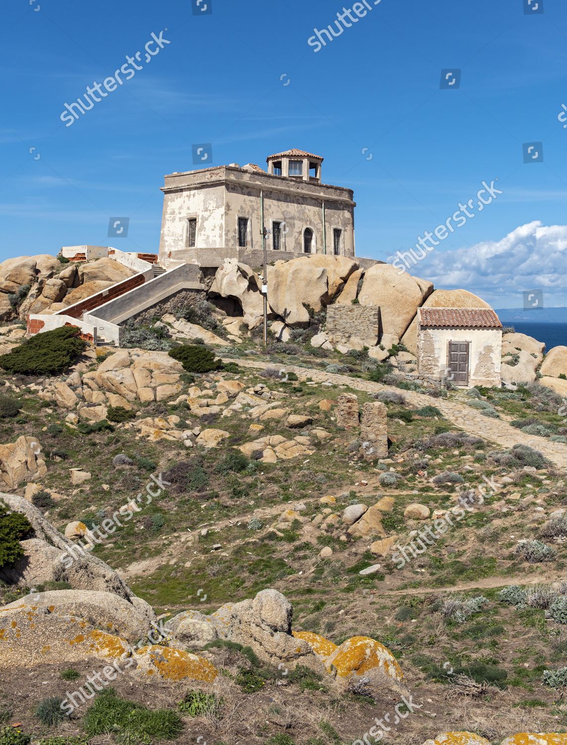 Antico Semaforo Old Building Capo Testa Editorial Stock Photo - Stock ...