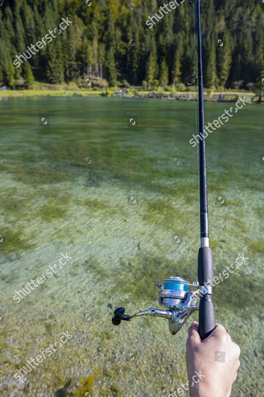 Fishing Small Pond Fishing Rod Editorial Stock Photo - Stock Image ...
