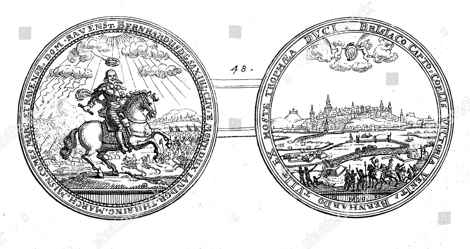 Commemorative Coin Bernhard Von Weimar Conquest Editorial Stock Photo ...