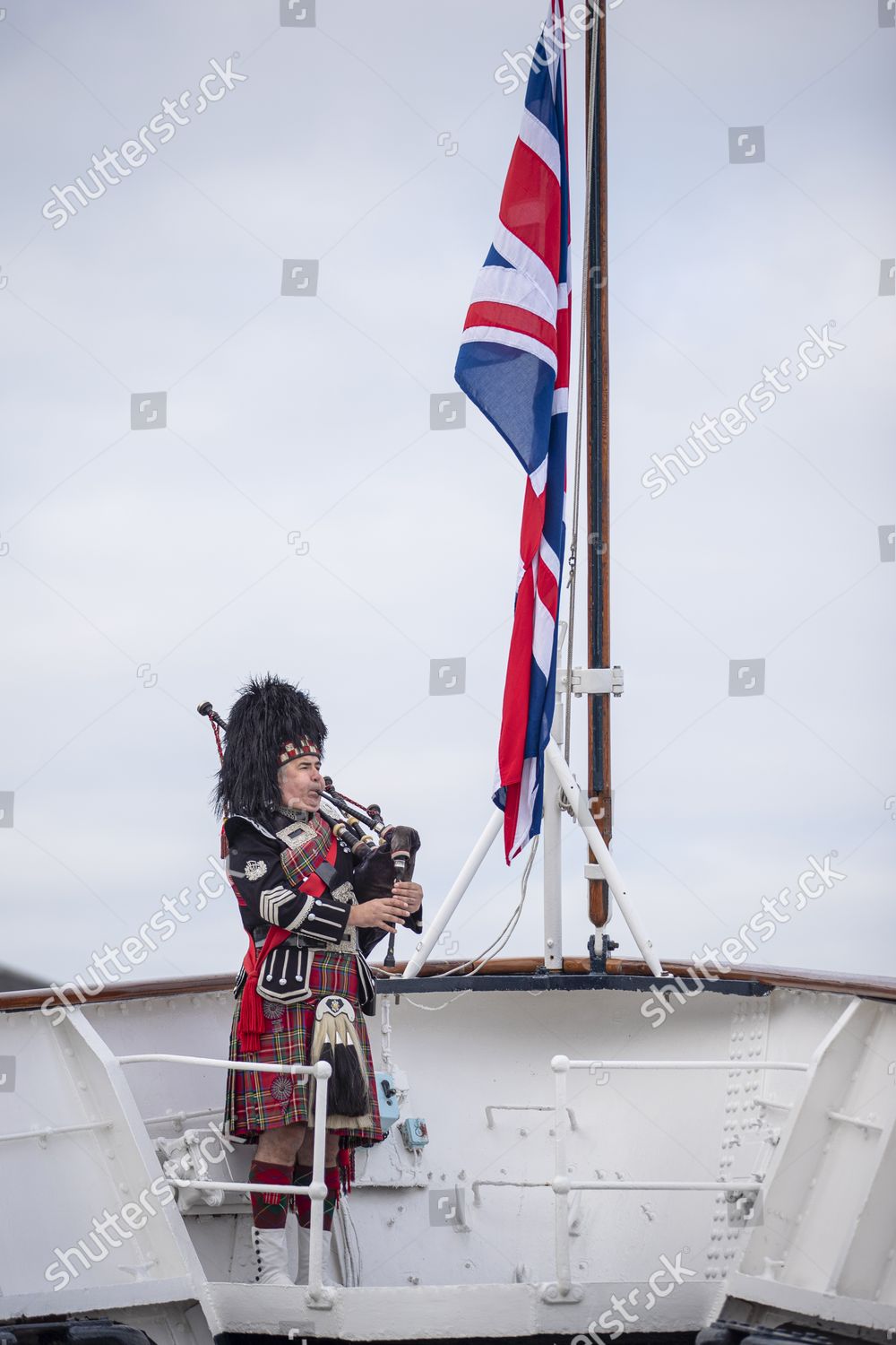 Lone Piper Steven Dewar Playing On Editorial Stock Photo - Stock Image ...