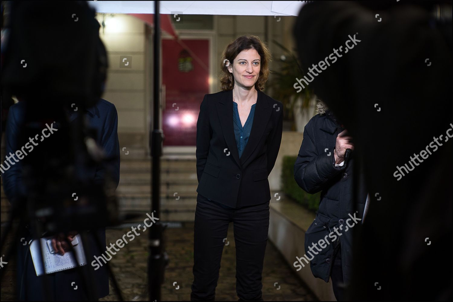 Juliette Meadel Interviewed Partys Headquarters Rue Editorial Stock ...