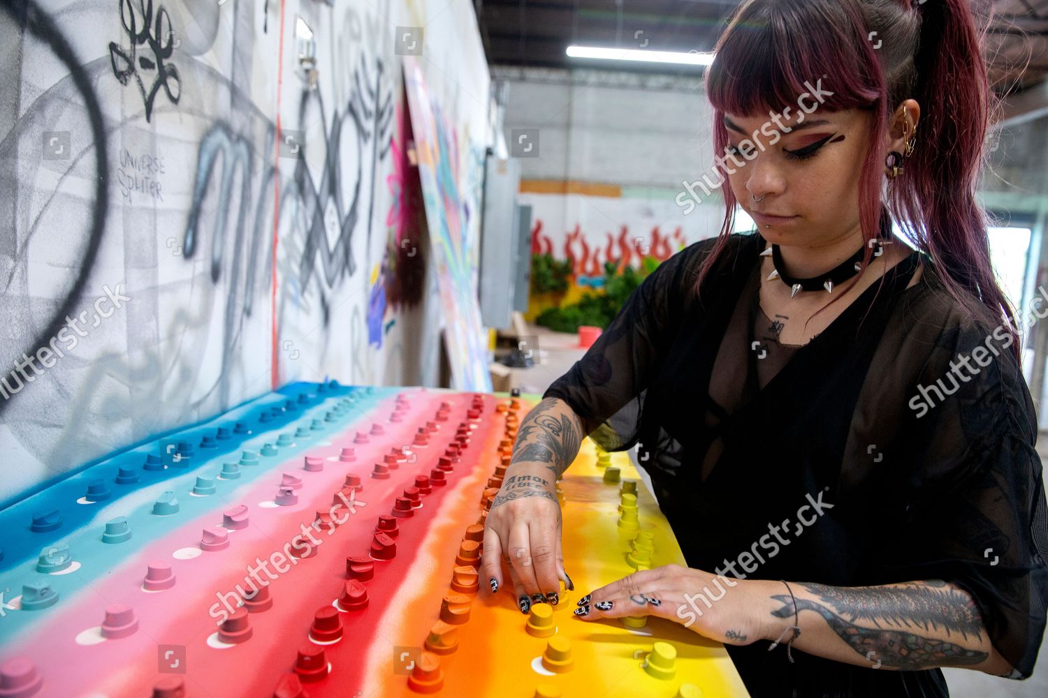 Graffiti Artist Diana Ordonez Known Ledania Editorial Stock Photo ...