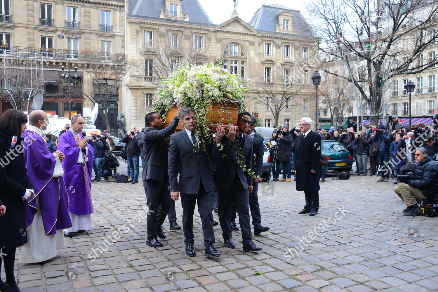 Jacques Chancel Funeral Ceremony Saintgermaindespres Church Editorial ...
