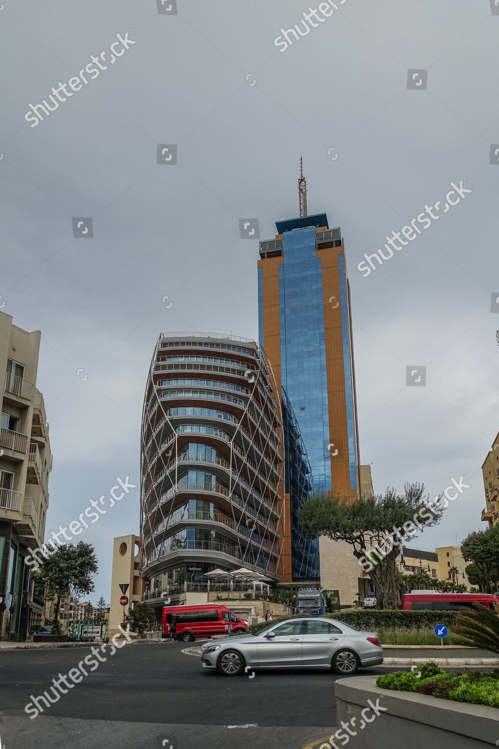 Portomaso Tower Seen Saint Julians Malta Editorial Stock Photo - Stock ...