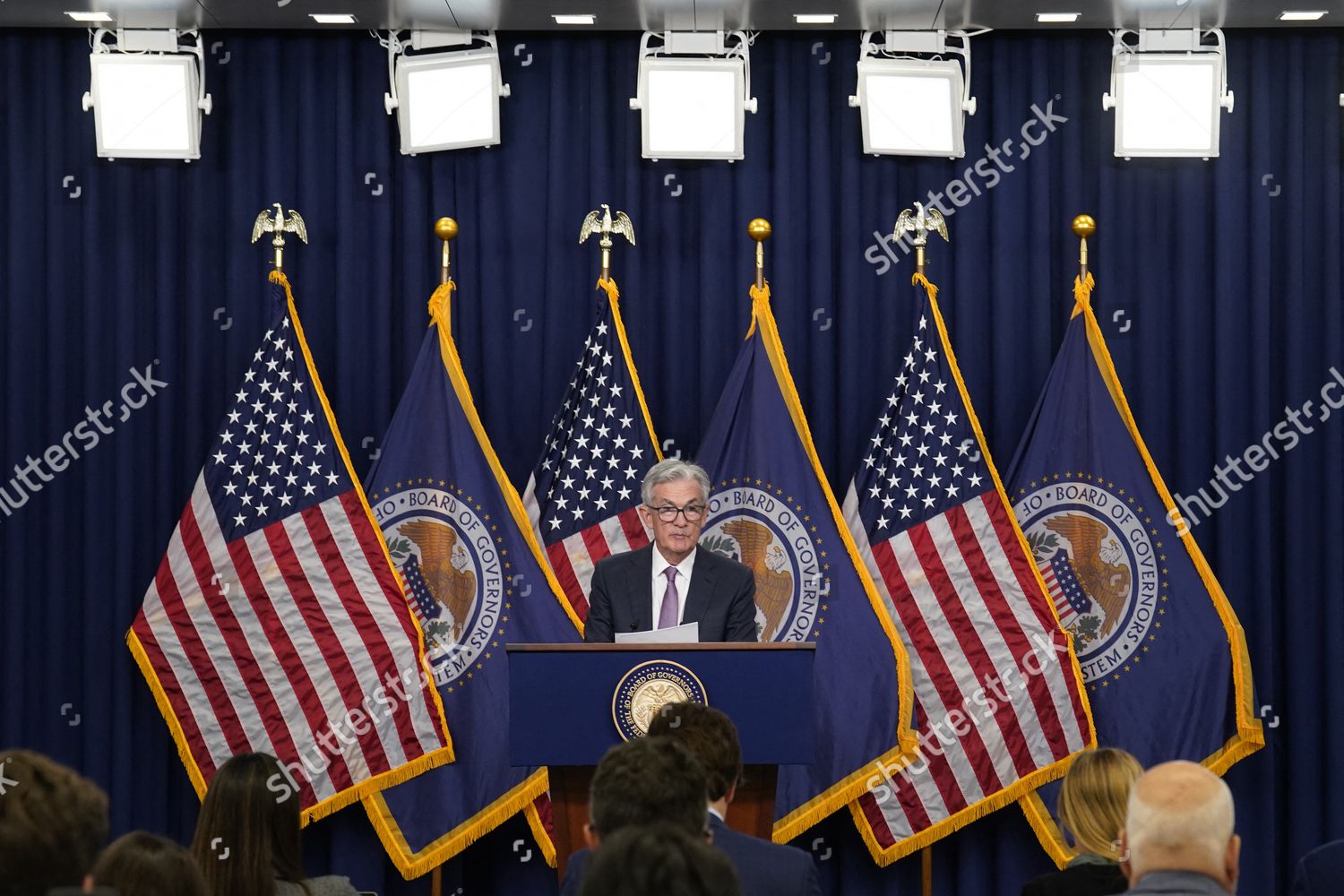 Federal Reserve Chairman Jerome Powell Speaks Editorial Stock Photo ...