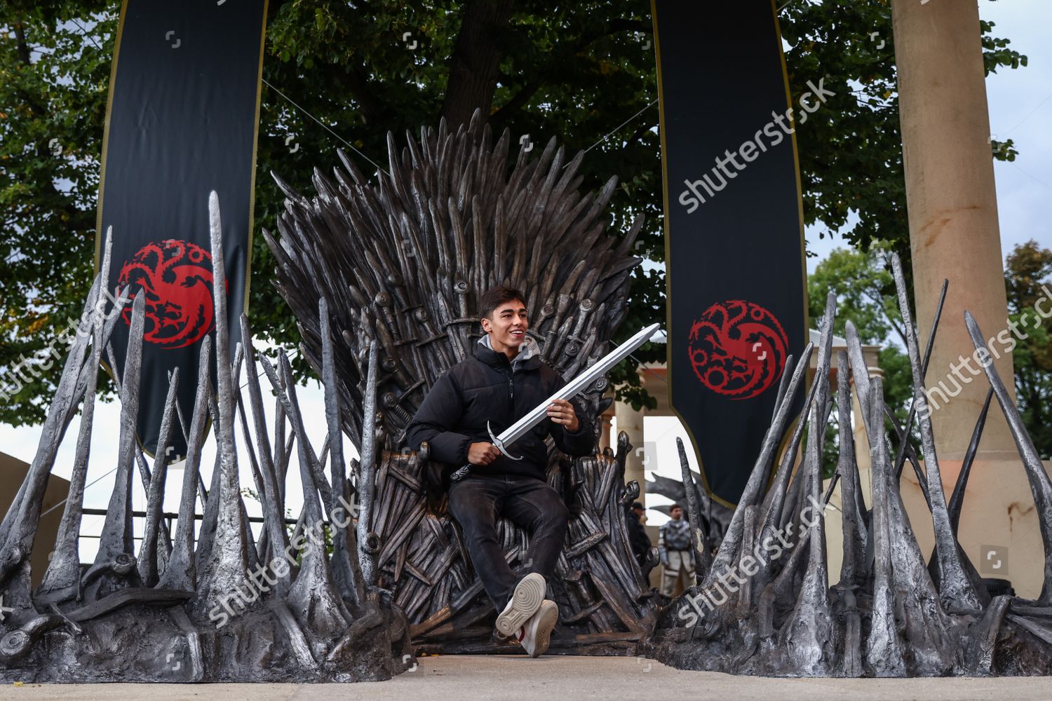 Visitors Taking Sit On Iron Throne Editorial Stock Photo - Stock Image ...