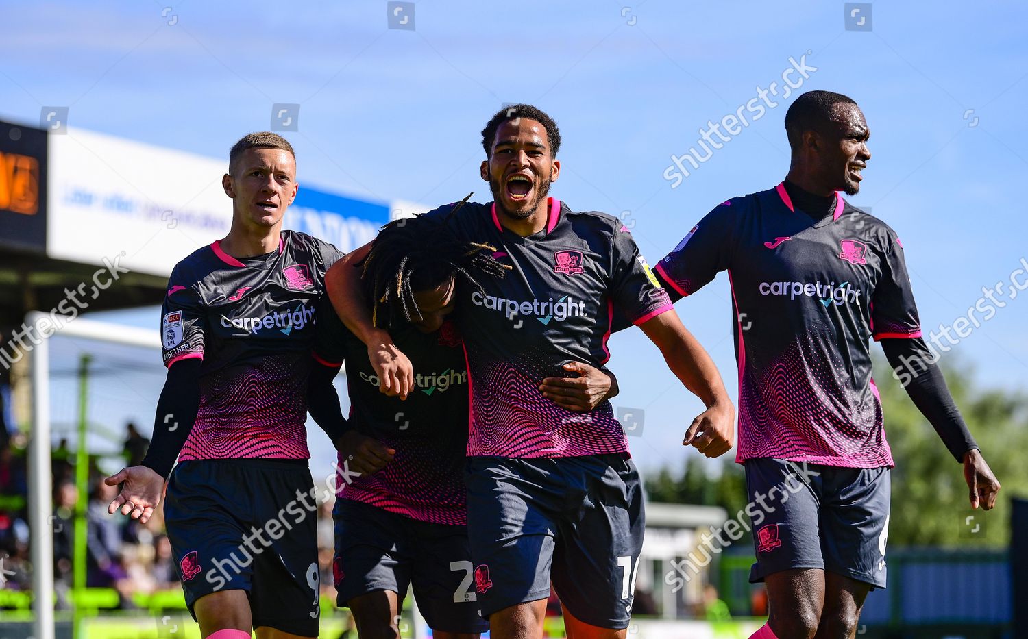 Goal Celebrations Sam Nombe Exeter City Editorial Stock Photo - Stock ...