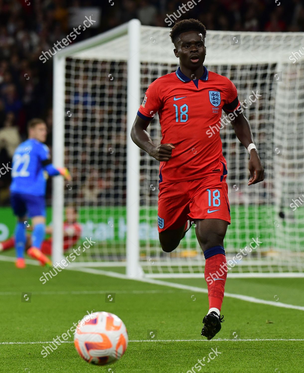 Bukayo Saka England Chases Down Ball Editorial Stock Photo - Stock ...