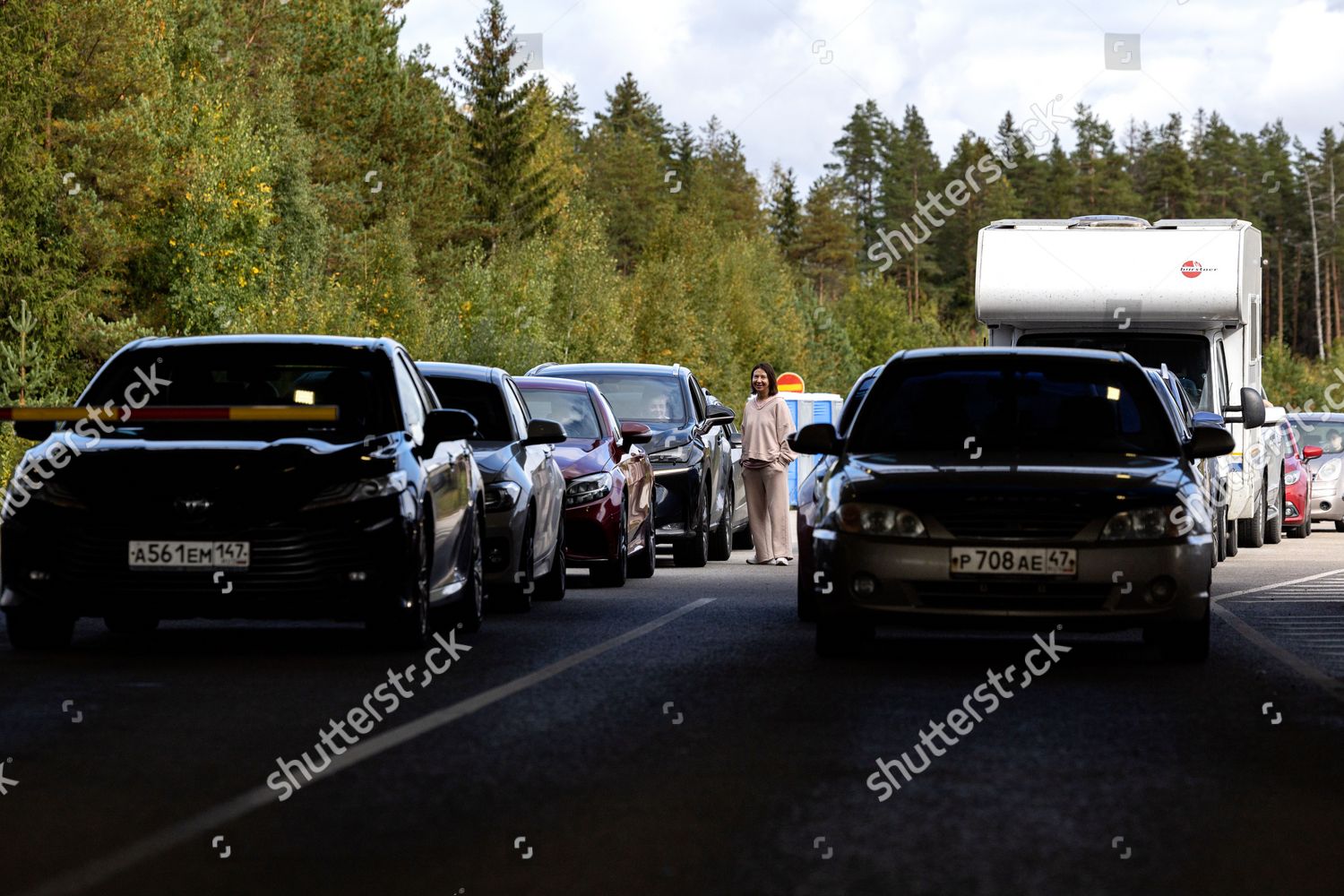 Vehicles Border Crossing Point Russia Vaalimaa Editorial Stock Photo ...