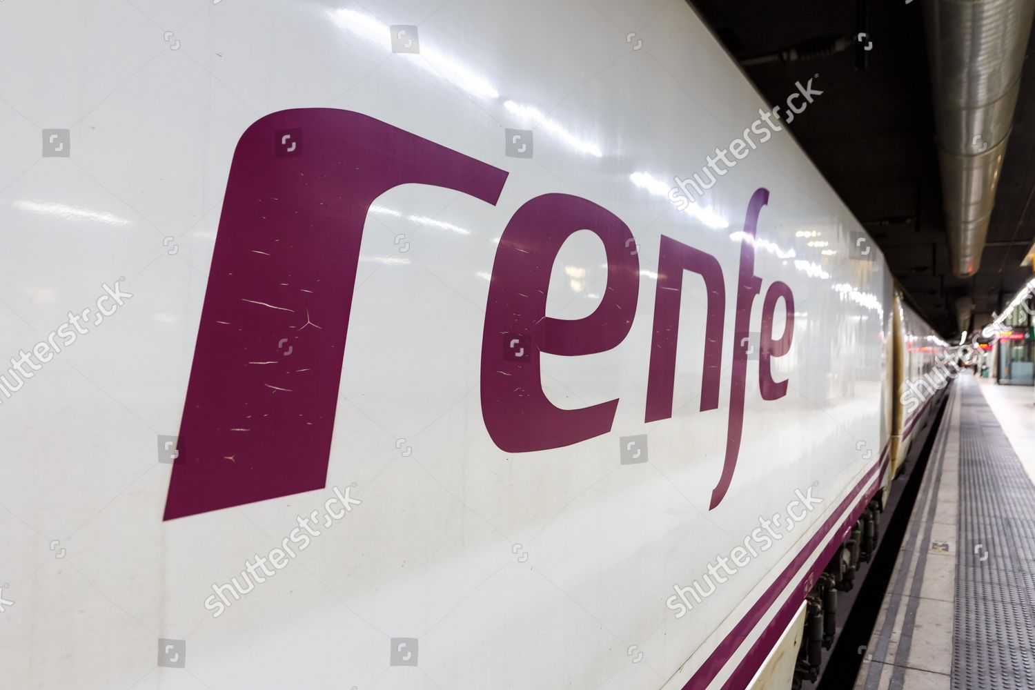 Renfe Logo On Train Barcelona Sants Editorial Stock Photo - Stock Image ...