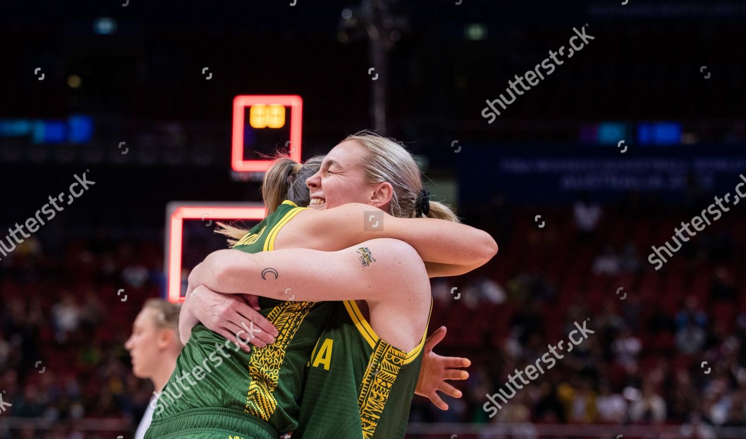 Darcee Garbin R Australia Hugs Teammate Editorial Stock Photo - Stock ...