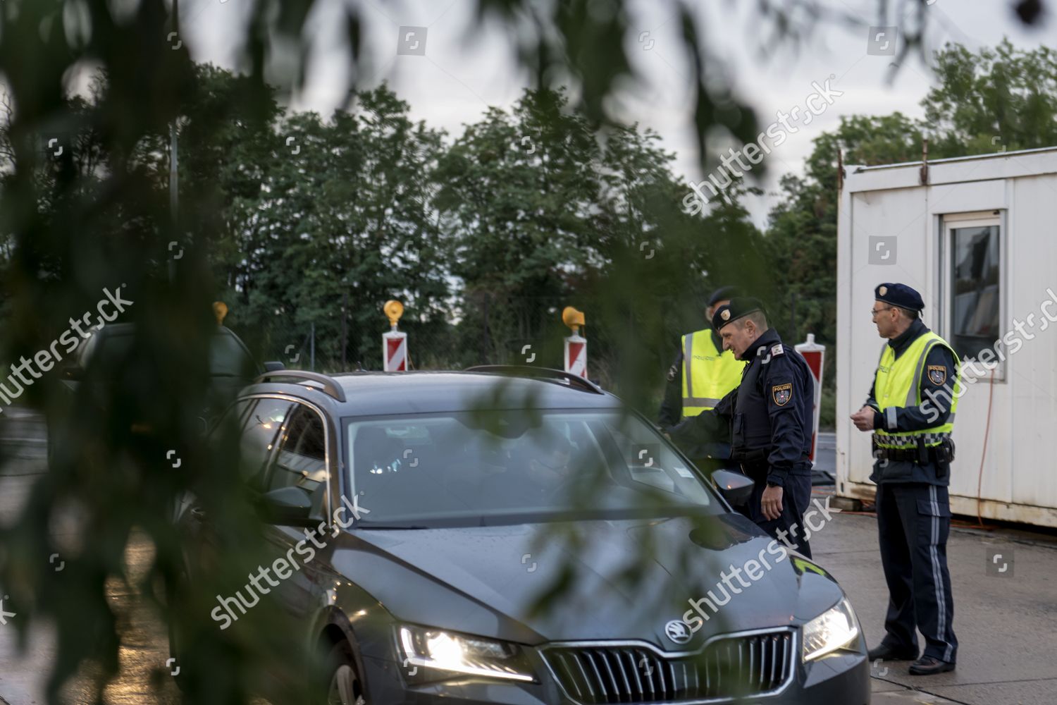 Austrian Police Officers Check Vehicles Search Editorial Stock Photo ...