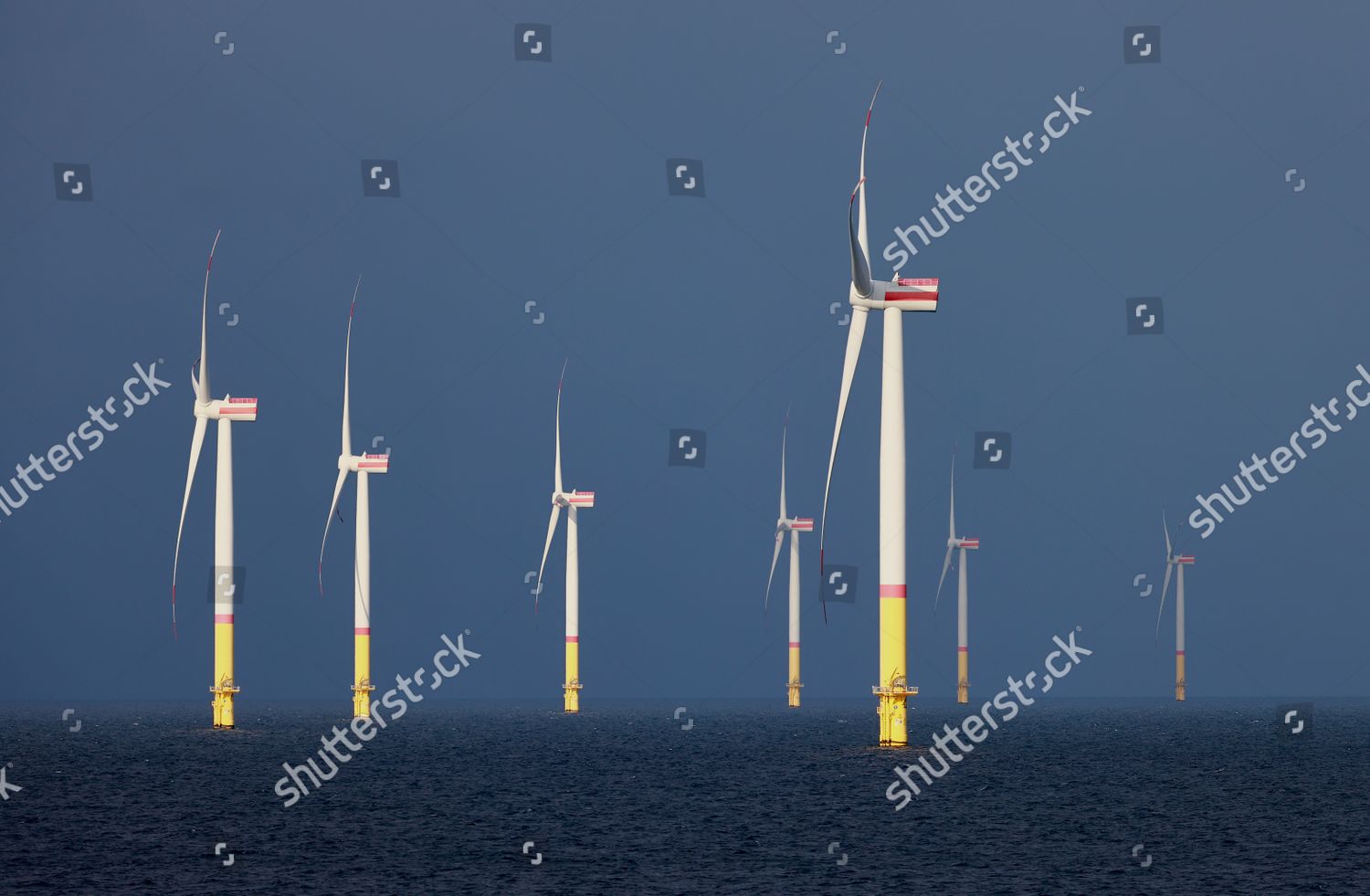 Wind Turbines Wikinger Offshore Wind Farm Editorial Stock Photo - Stock ...