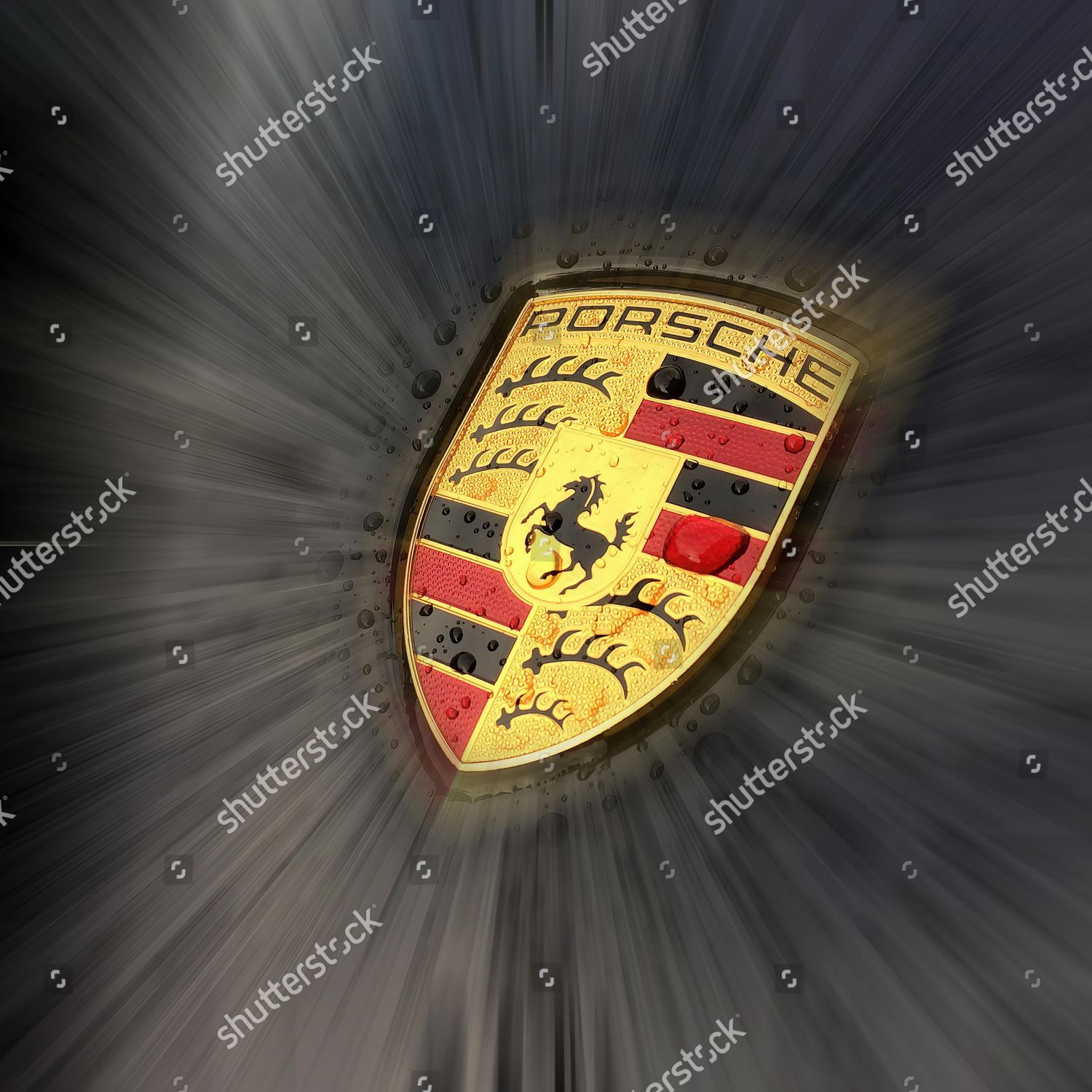 Dynamic Photo Porsche Crest Logo Emblem Editorial Stock Photo - Stock ...