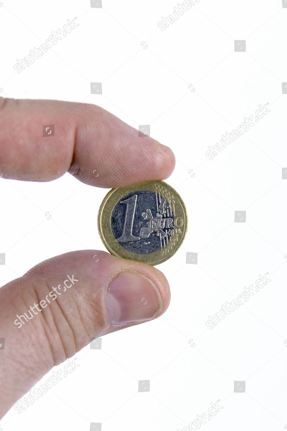 1 Euro Coin Between Fingers One Editorial Stock Photo - Stock Image ...