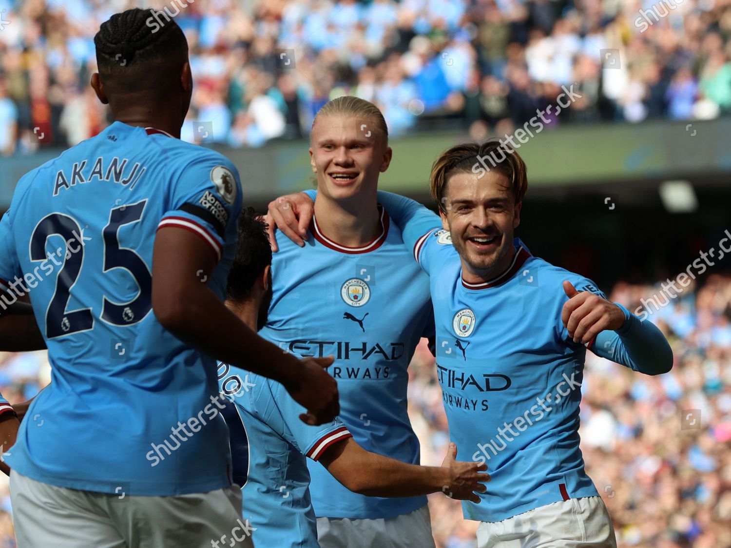 Erling Haaland Manchester City Celebrates Team Editorial Stock Photo ...