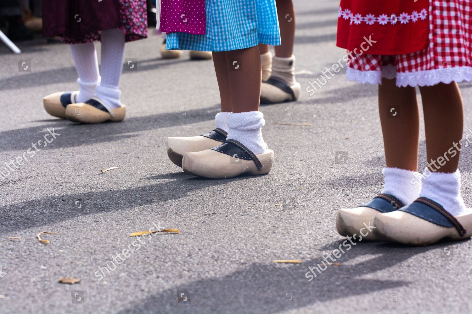 Young Girls Traditional Clogs Seen During Editorial Stock Photo - Stock ...