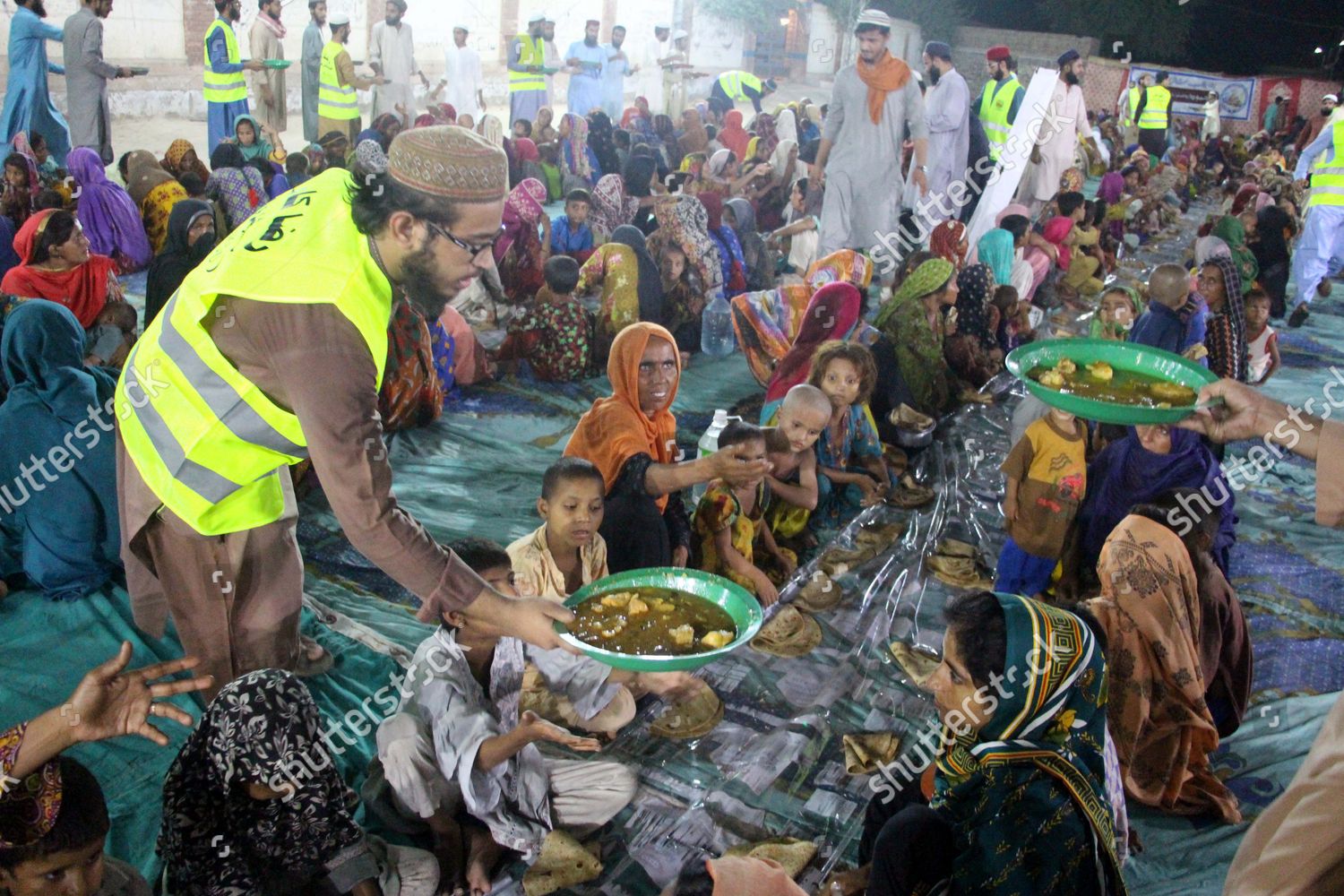 Flood Affected People Eat Free Food Editorial Stock Photo - Stock Image ...