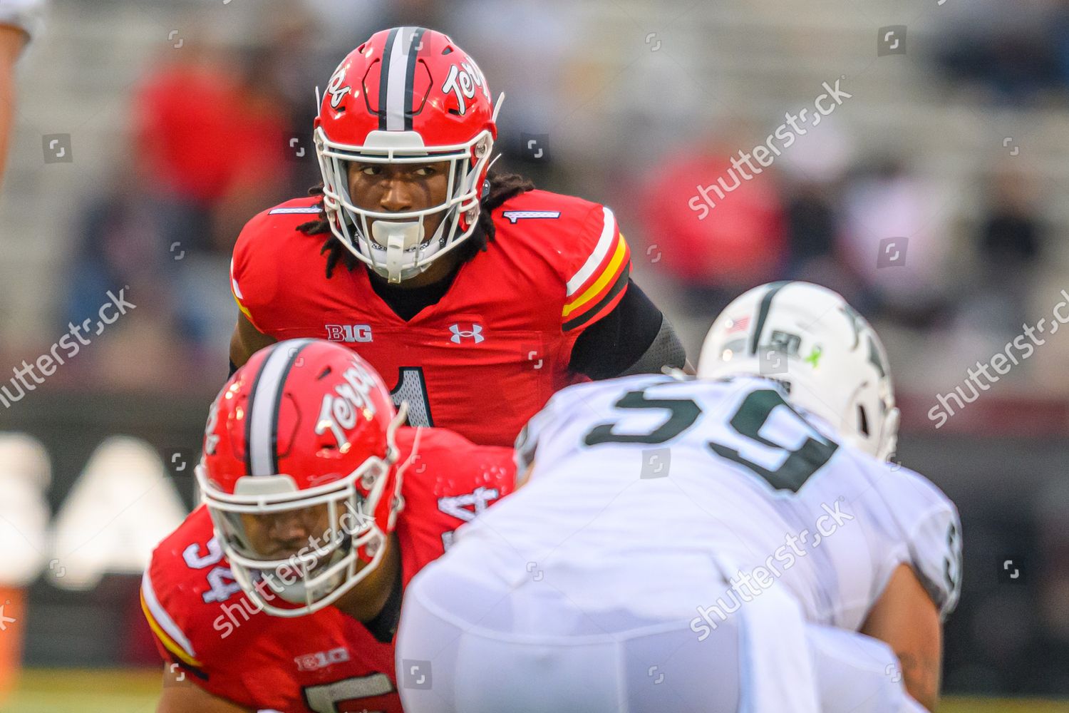 Maryland Terrapins Linebacker Jaishawn Barham 1 Editorial Stock Photo ...