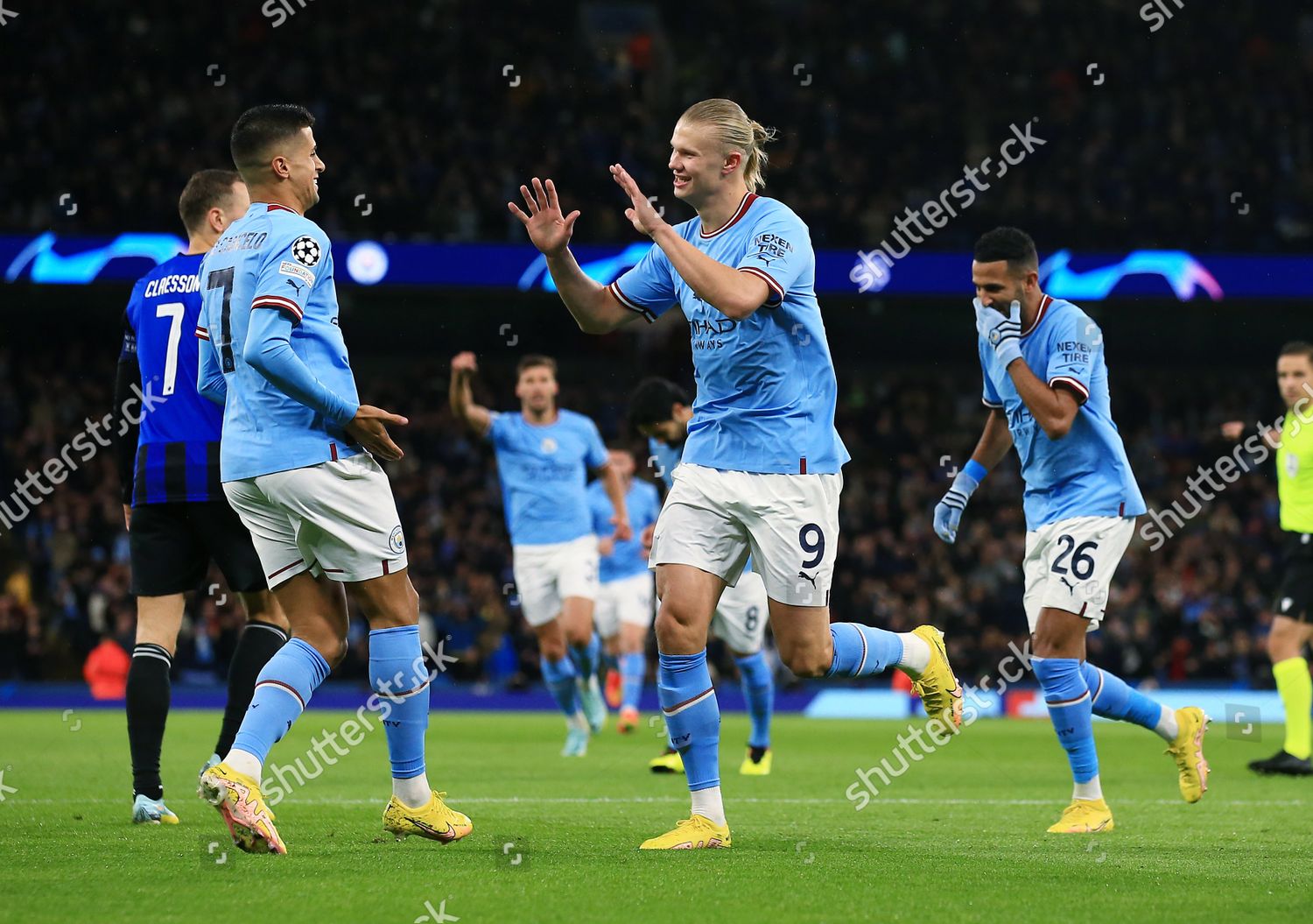 Erling Haaland Manchester City Celebrates Scoring Editorial Stock Photo ...