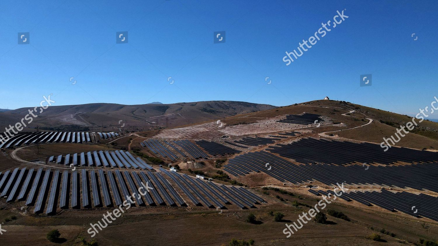 Photo Taken Using Drone Shows Solar Editorial Stock Photo - Stock Image ...