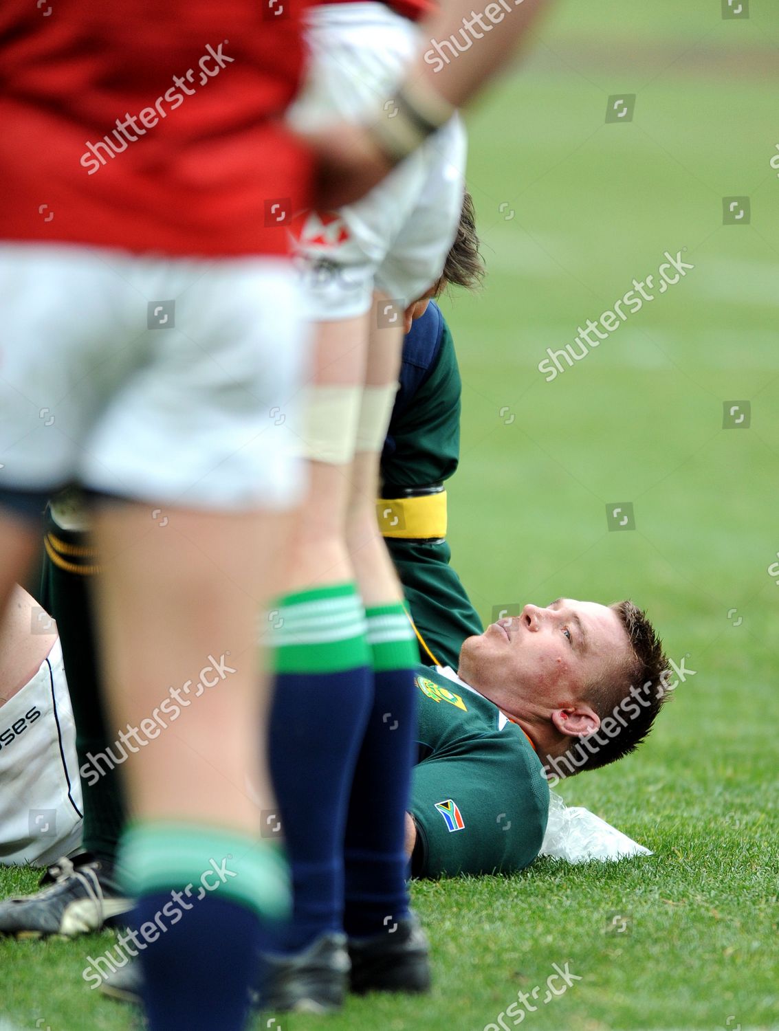 Springbok Captain Jon Smit Lies Injured Editorial Stock Photo - Stock ...