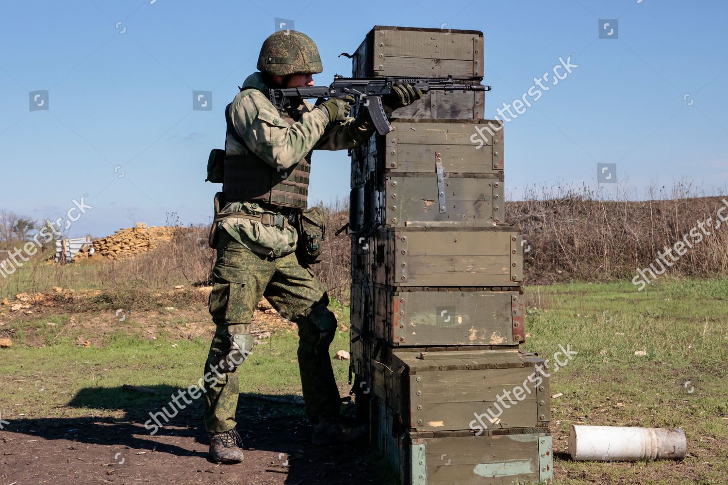 Russian Conscripts Attend Shooting Training Shooting Editorial Stock ...