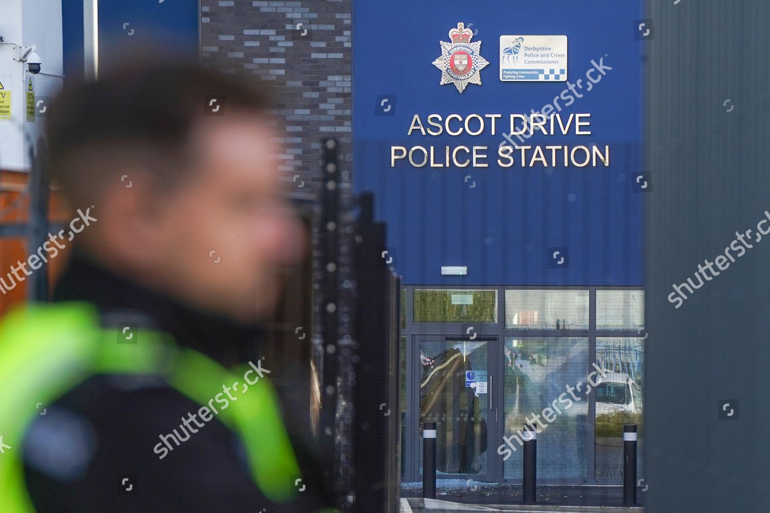 Police Officers Attend Incident Outside Police Editorial Stock Photo ...