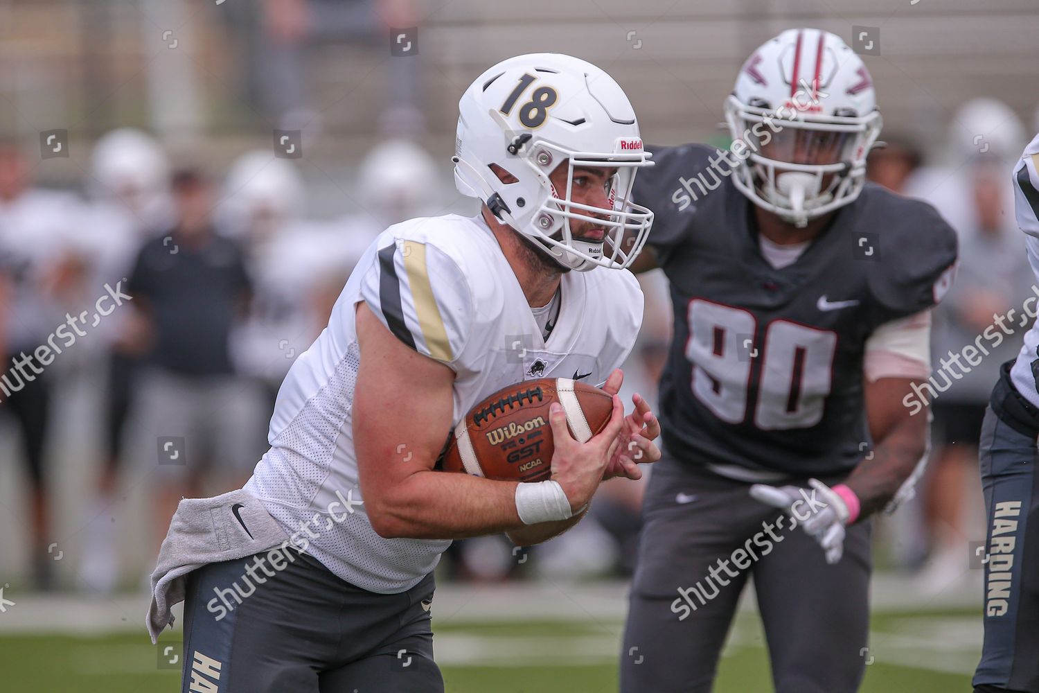 Harding University Bisons Quarterback Peydon Harlow Editorial Stock ...