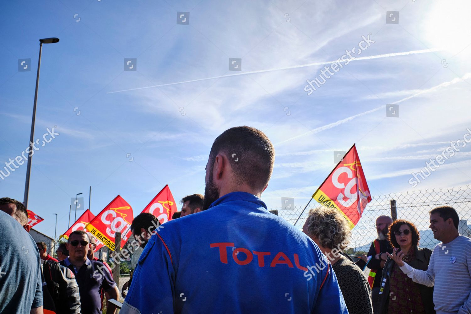 Strike Total Exxonmobil Employees La Fossurmer Editorial Stock Photo ...