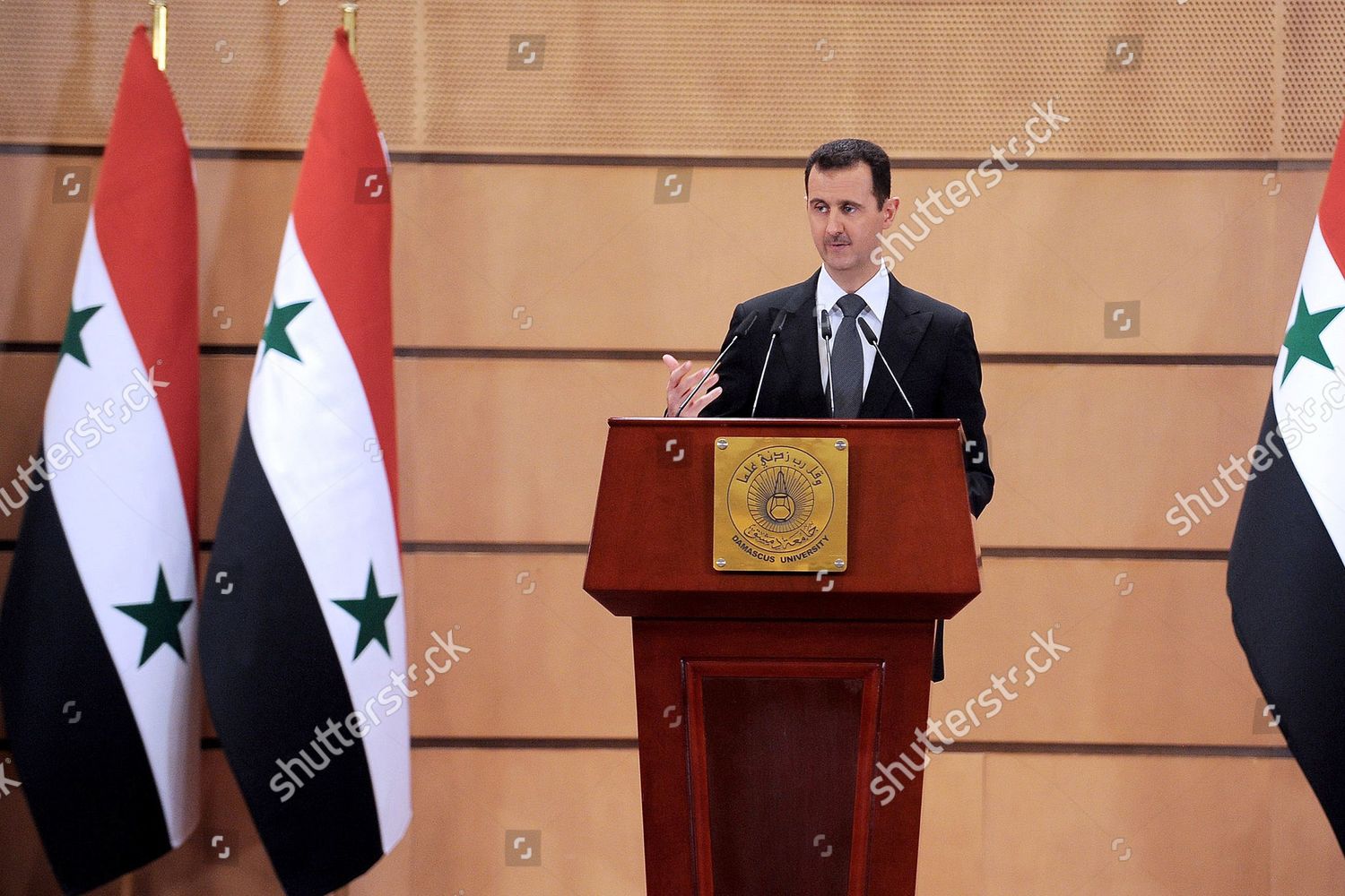 Syrian President Bashar Alassad Delivers Speech Editorial Stock Photo - Stock Image | Shutterstock