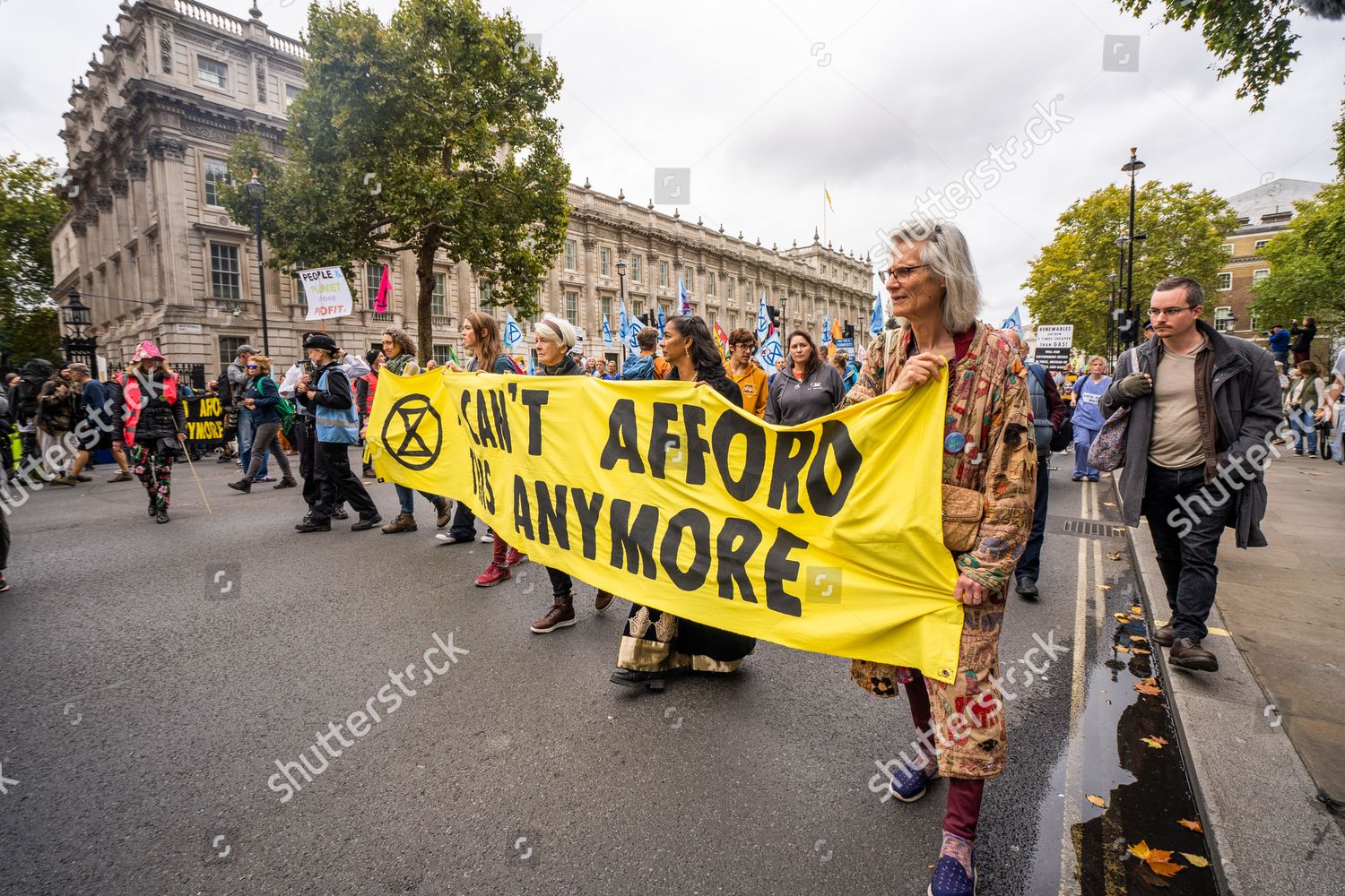 Hundreds Extinction Rebellion Climate Activists Banners Editorial Stock ...