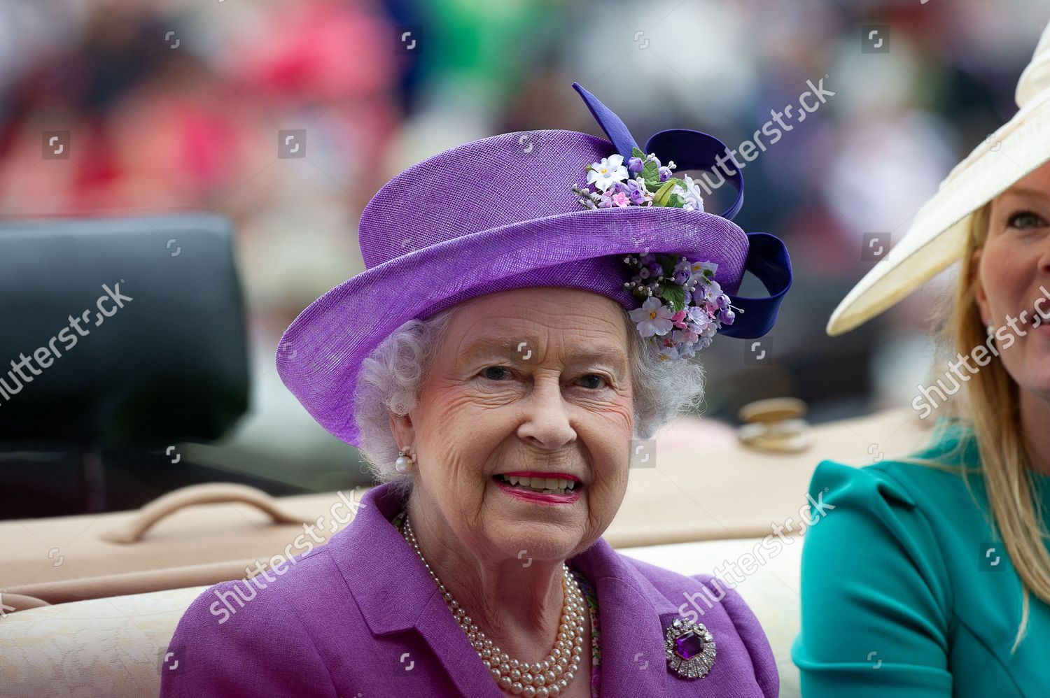 Queen Elizabeth Ii Arrives Parade Ring Editorial Stock Photo - Stock ...