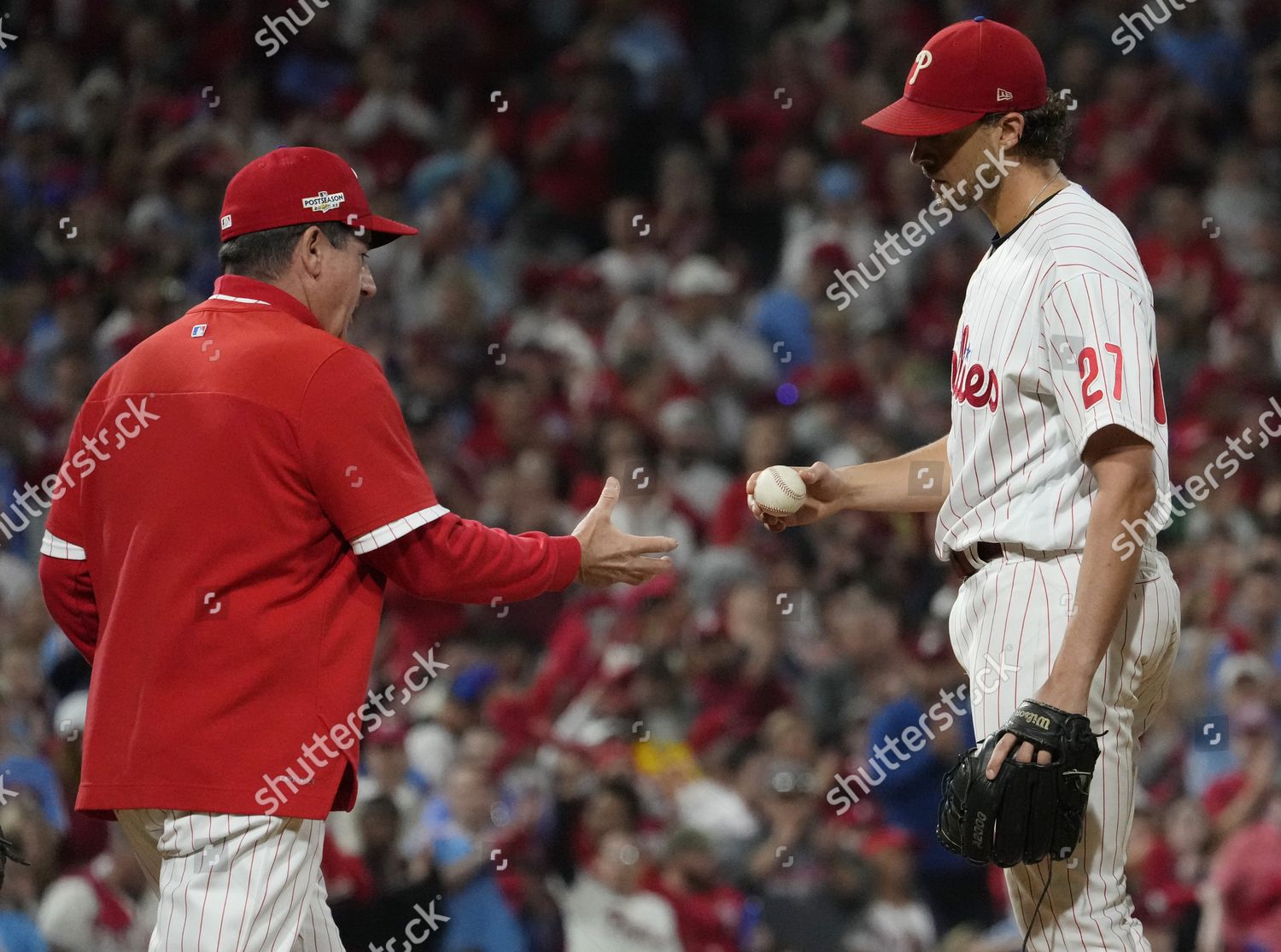 Philadelphia Phillies Pitcher Aaron Nola Hands Editorial Stock Photo ...