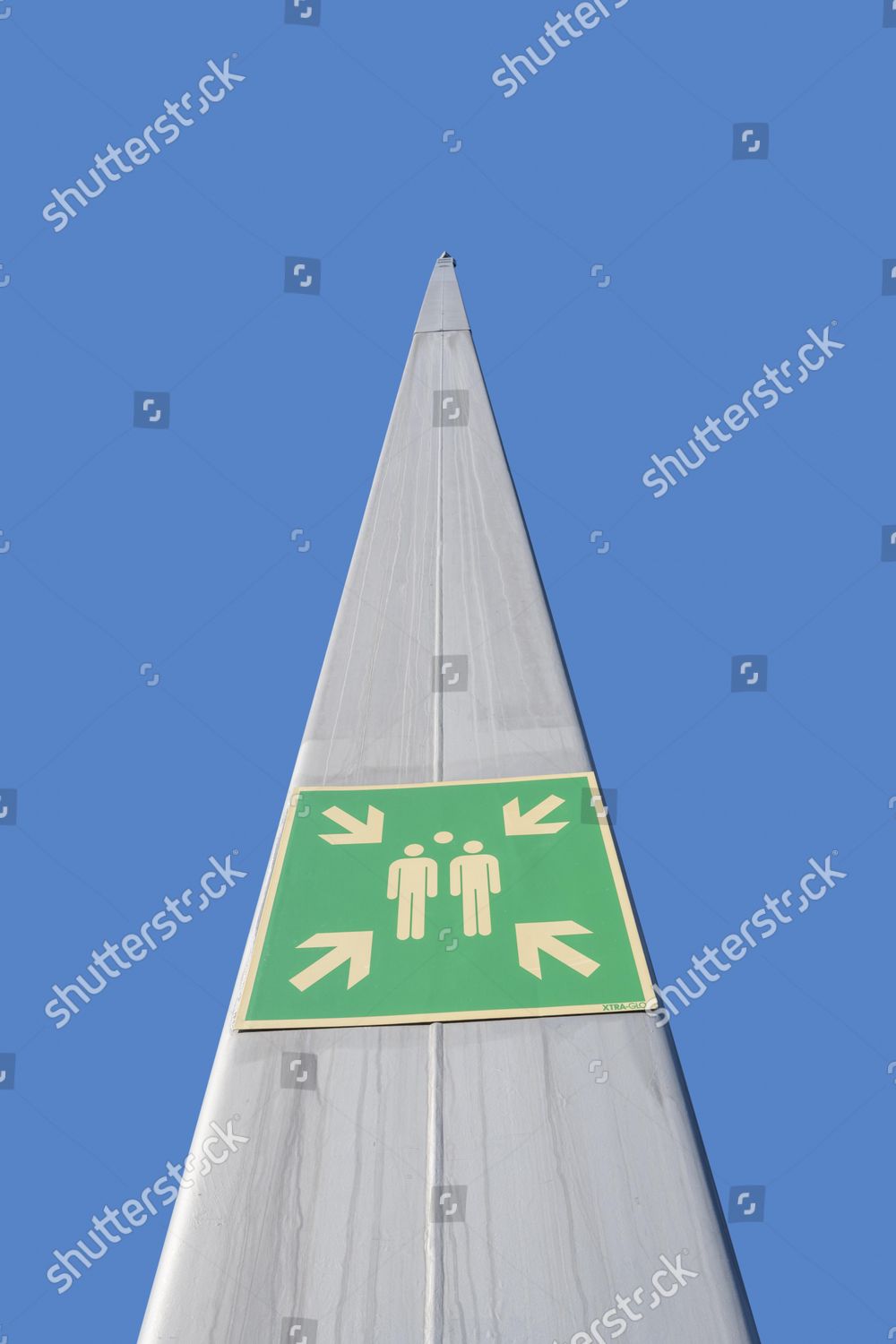 Pole Pictogram Assembly Point Case Fire Editorial Stock Photo - Stock ...