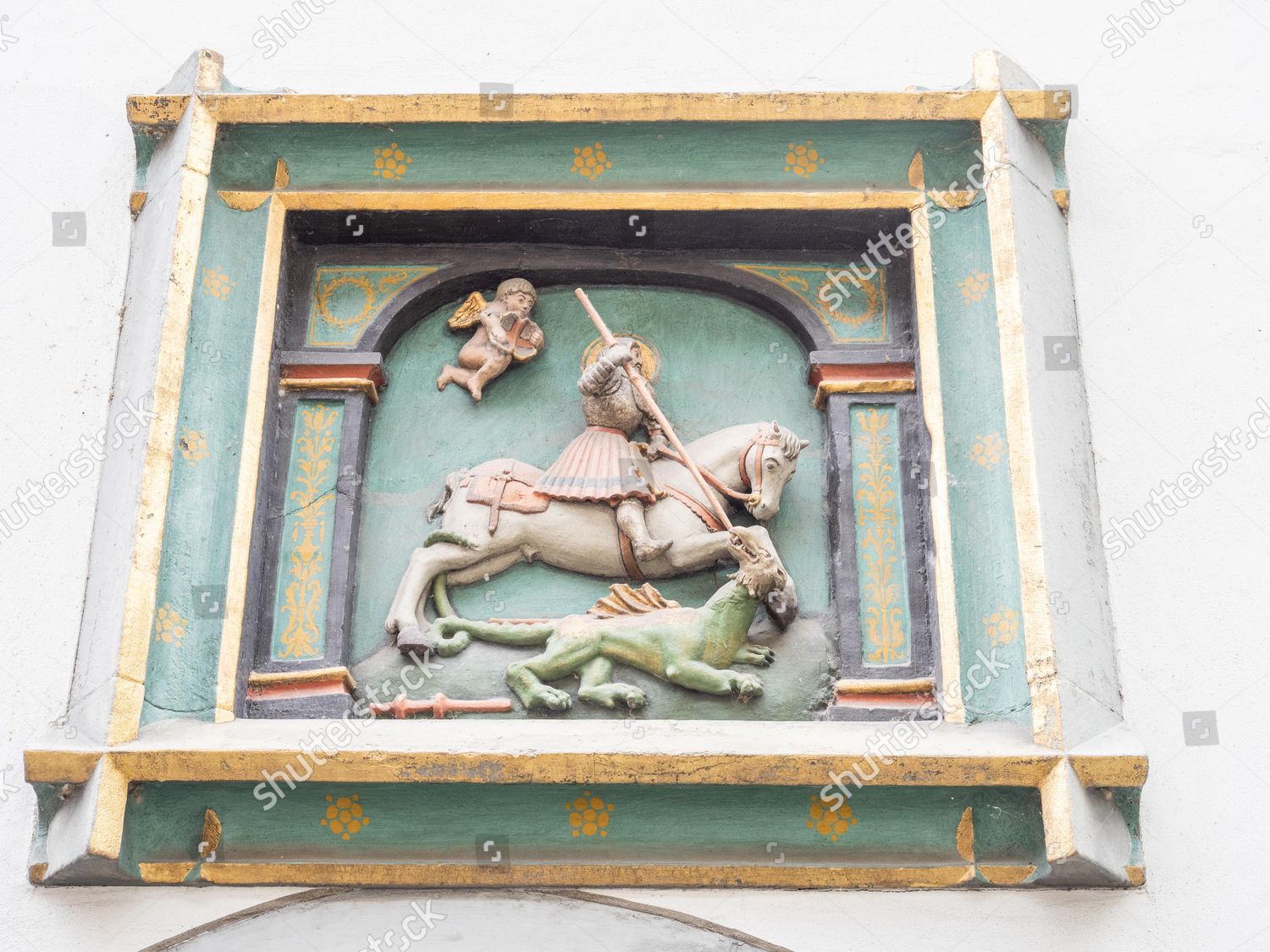 Sculpture St George Historic Town Stein Editorial Stock Photo - Stock ...