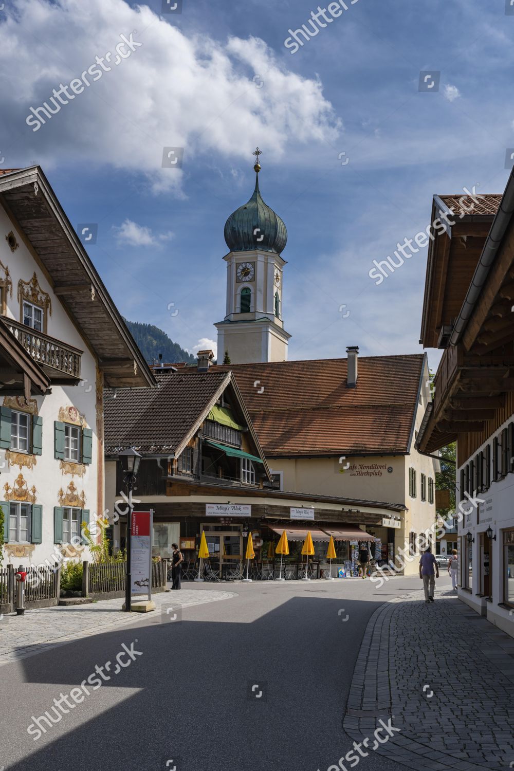 Dorfstrasse Church St Peter Paul Oberammergau Editorial Stock Photo - Stock Image | Shutterstock